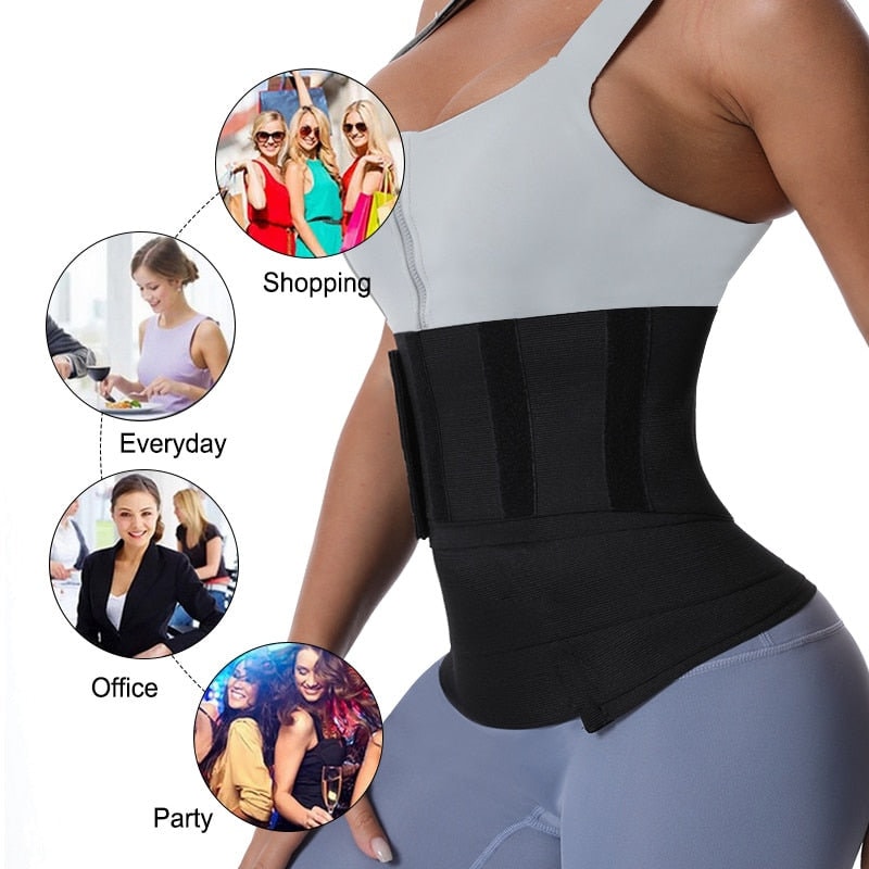 Waist Bandage Wrap Trimmer Belt Waist Trainer Body Shapewear Tummy ...