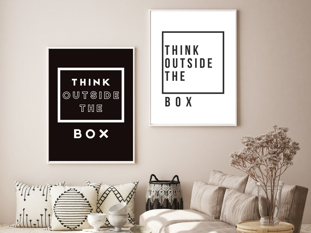 Think Outside the Box Print Printable Wall Art Print Digital - Etsy