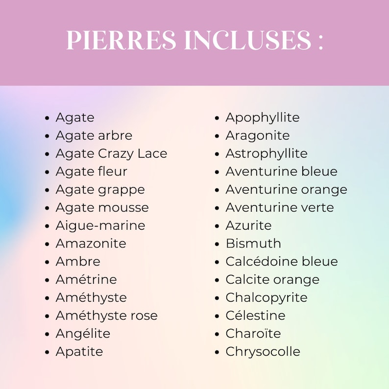 100 Printable Stone Cards (LIGHT), Semi-precious Stones, Lithotherapy ...