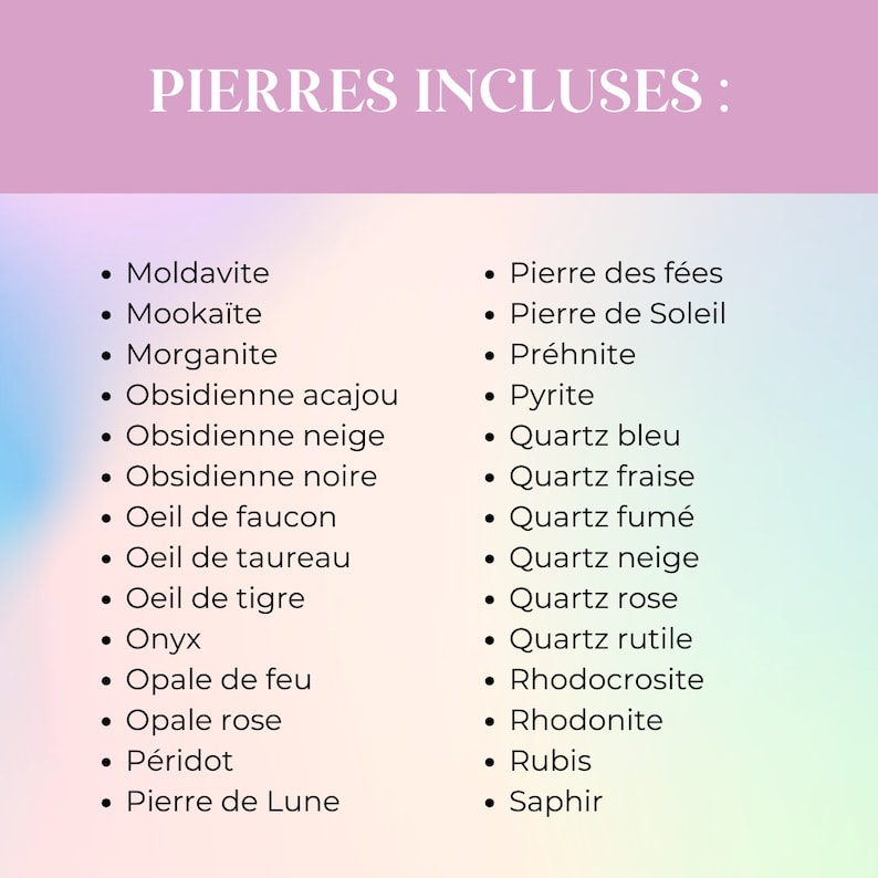 100 Printable Stone Cards (LIGHT), Semi-precious Stones, Lithotherapy ...