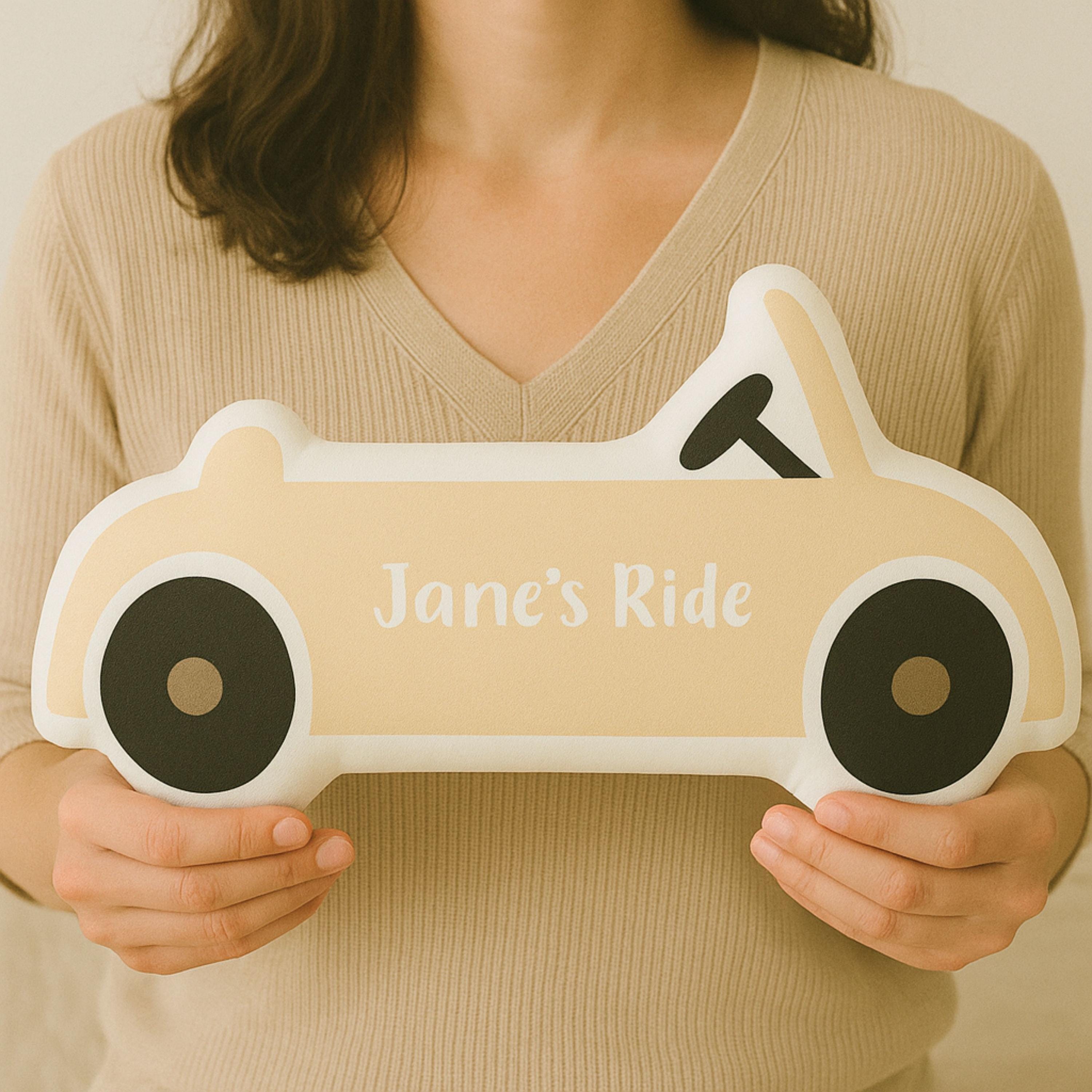 Personalized Convertible Car Pillow – Custom Name Plush Gift for Kids ...