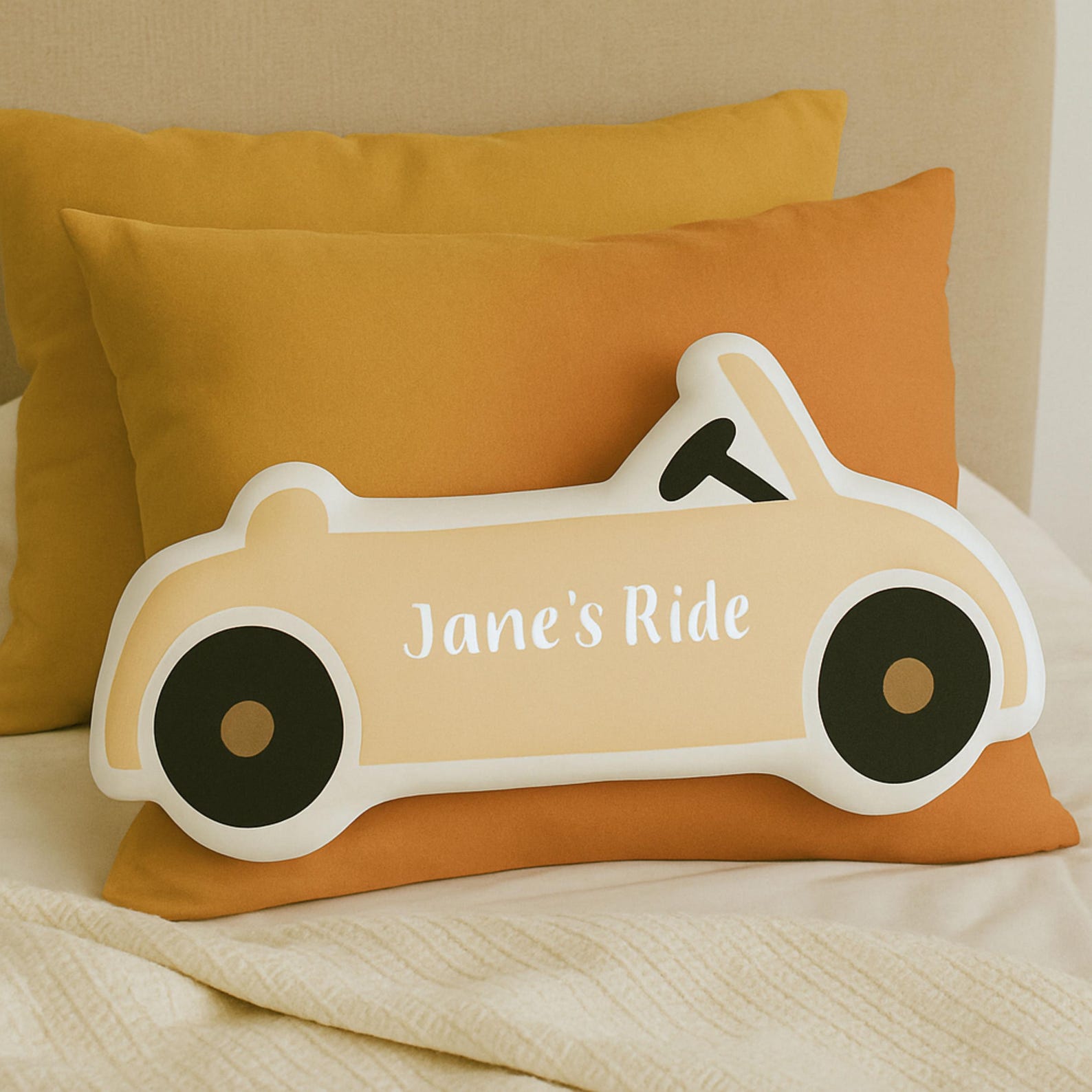 Personalized Convertible Car Pillow – Custom Name Plush Gift for Kids ...