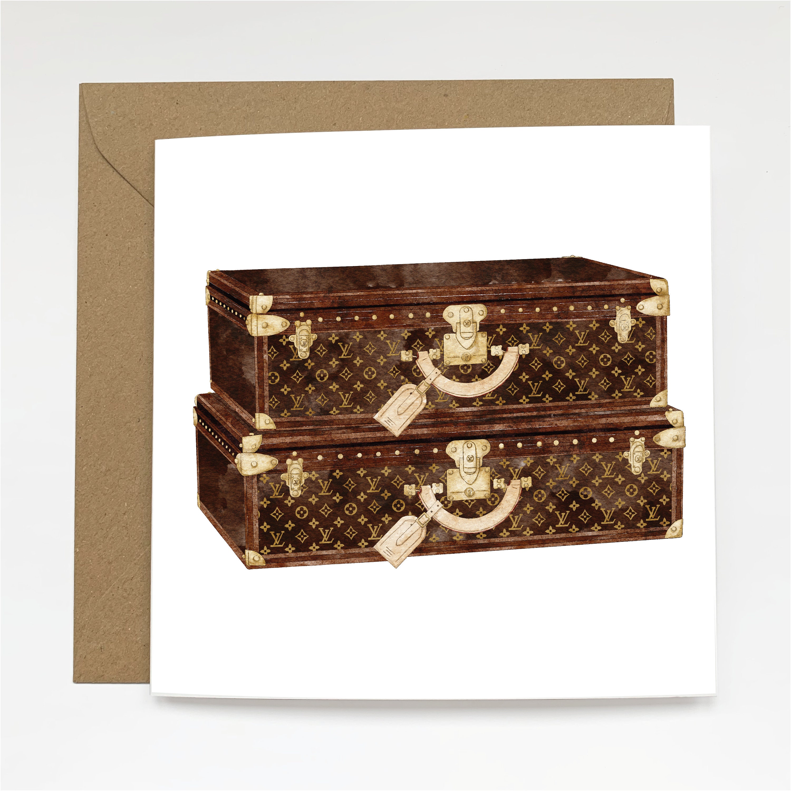 Louis Vuitton Luggage Greetings Card - Etsy