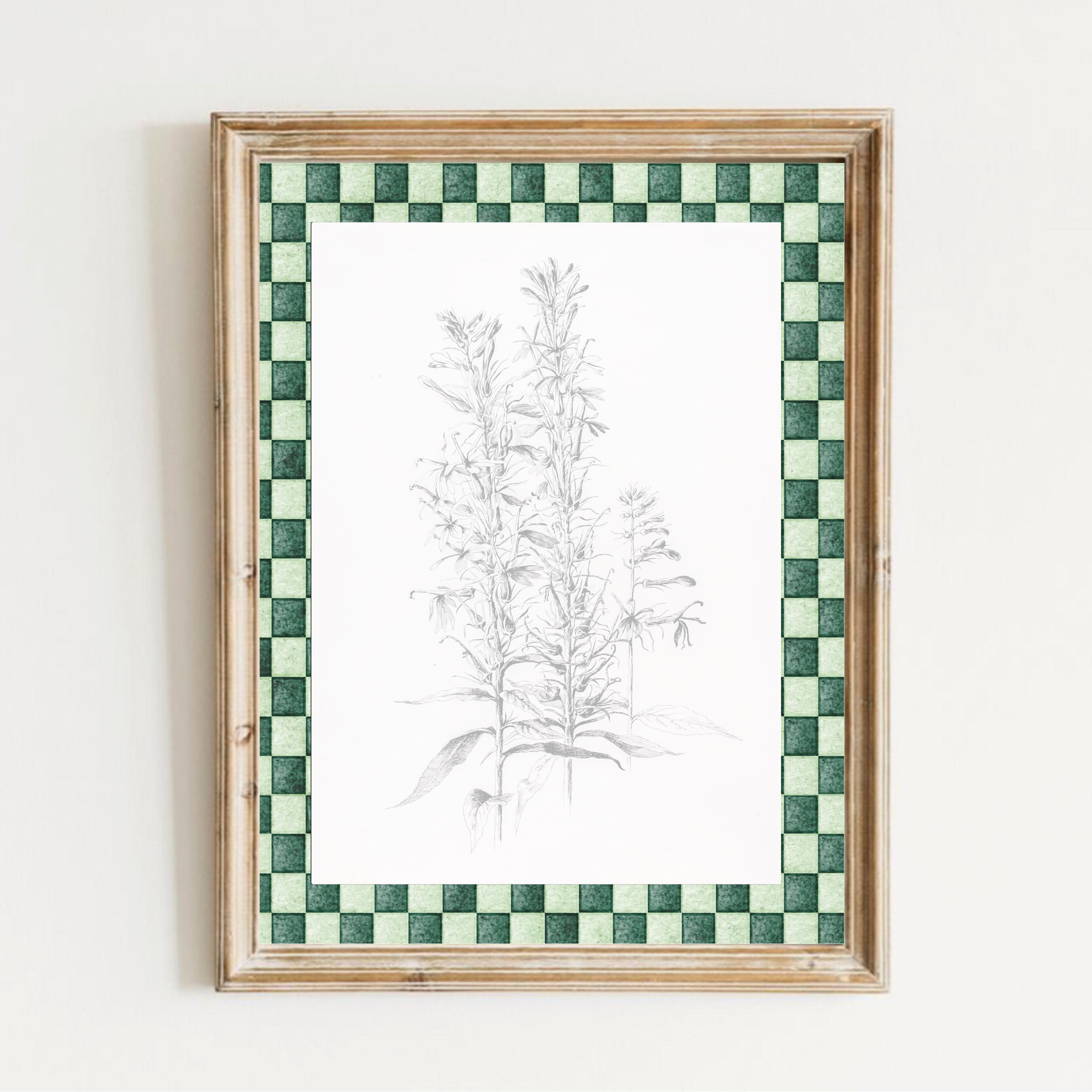 Checkerboard Picture Mount | Handcrafted Illustrated Patterned Mats ...