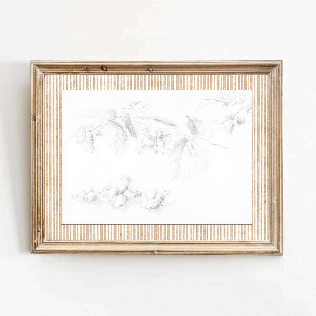Thin Stripe Landscape Picture Frame Mount | Handcrafted Illustrated ...