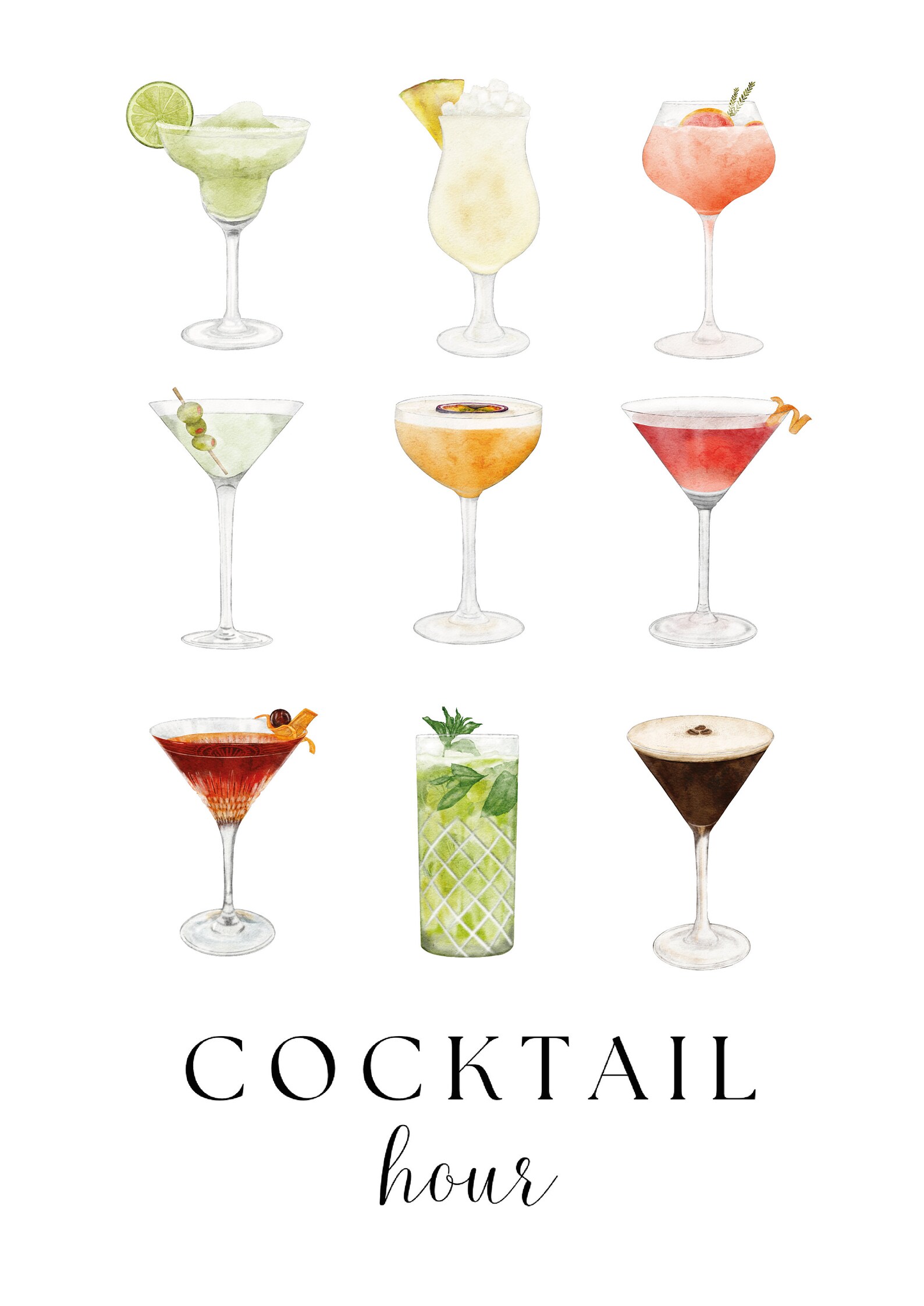 Cocktail Hour - Art Print - Etsy