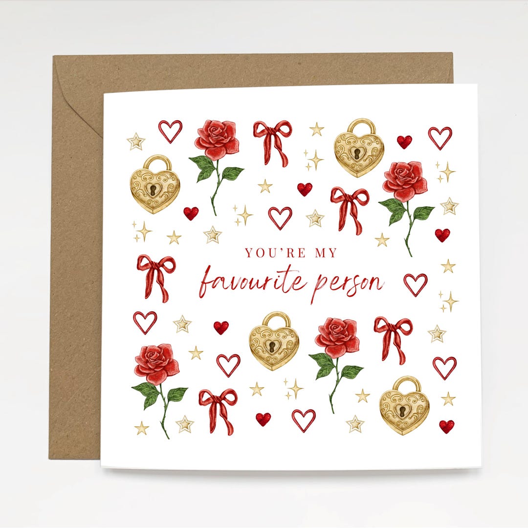 You're My Favourite Person - Luxury Greeting Card | Love, Valentine's ...