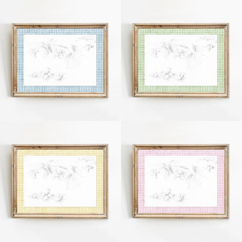 Gingham Picture Mount | Handcrafted Illustrated Patterned Mats ...