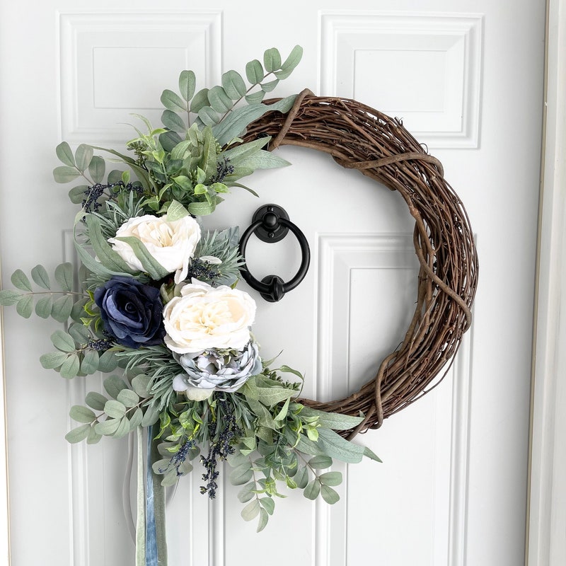 Blue Wreath - Etsy