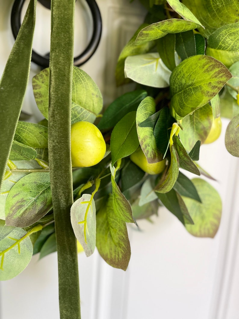 Spring Summer Pear Wreath, Elegant Year Round Fruit Wreath, Everyday ...