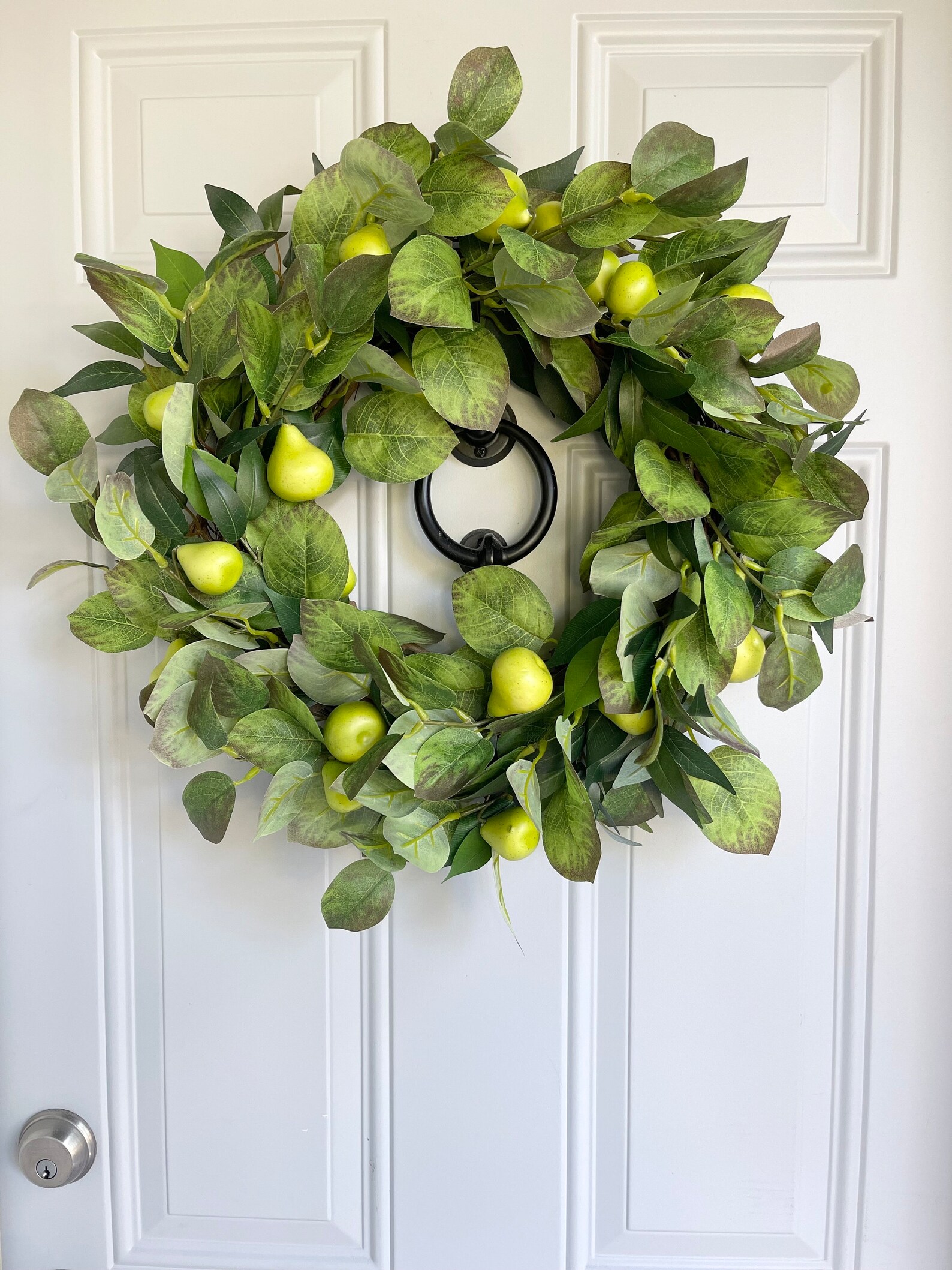 Spring Summer Pear Wreath, Elegant Year Round Fruit Wreath, Everyday ...