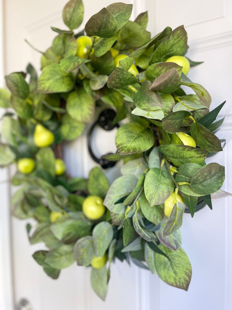 Spring Summer Pear Wreath, Elegant Year Round Fruit Wreath, Everyday ...