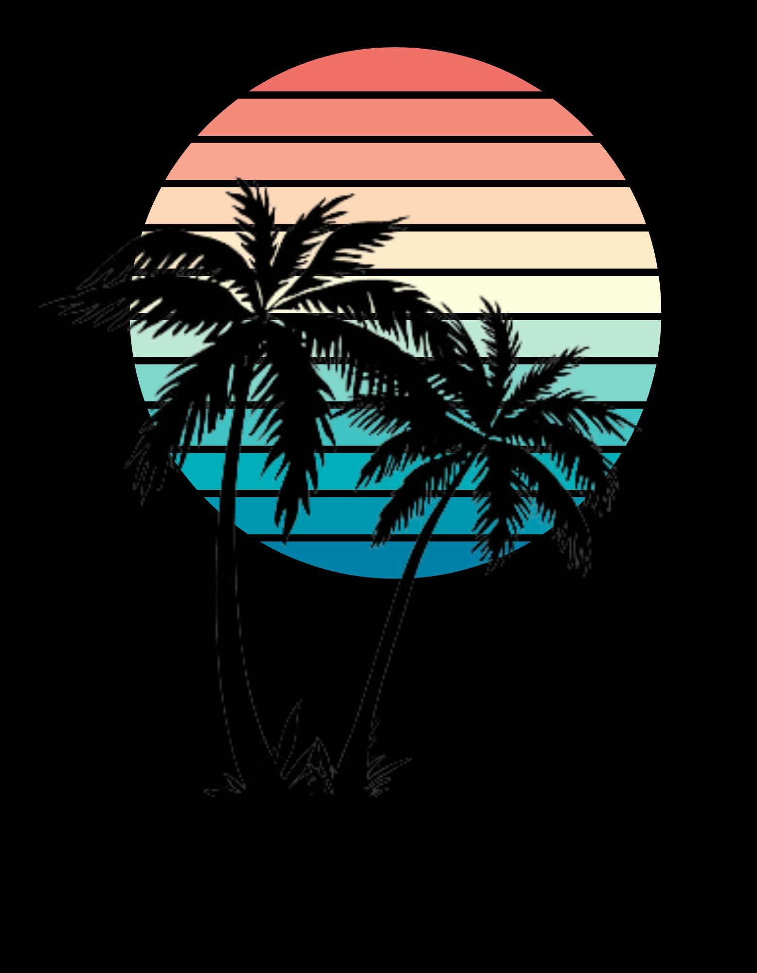 Palm Trees in the Sunset - Etsy