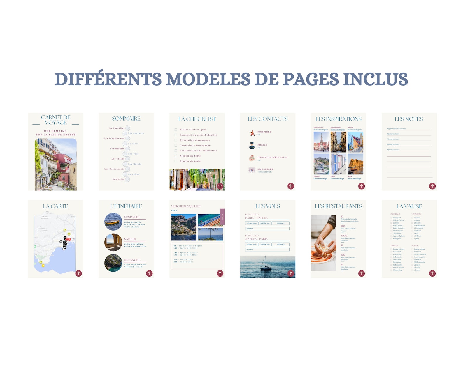Carnet de voyage numérique - Français - Naples, Italie. Moderne, design ...
