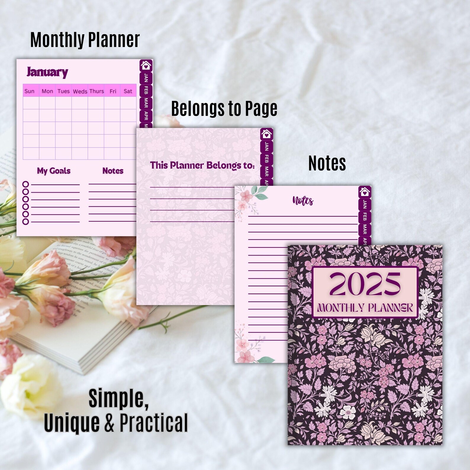2025 Digital Planner, 2025 Portrait Planner, 2025 Planner, Undated ...