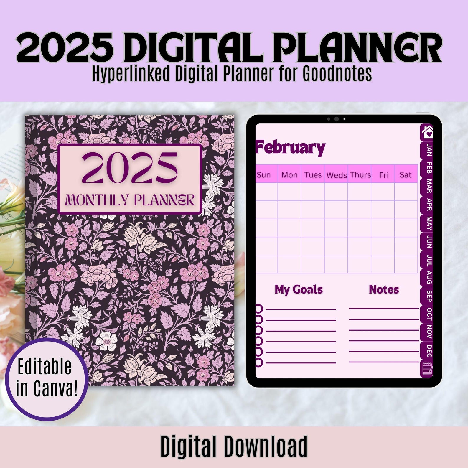 Stay Ahead of the Game With the Hyperlinked 2025 Portrait Planner - Etsy