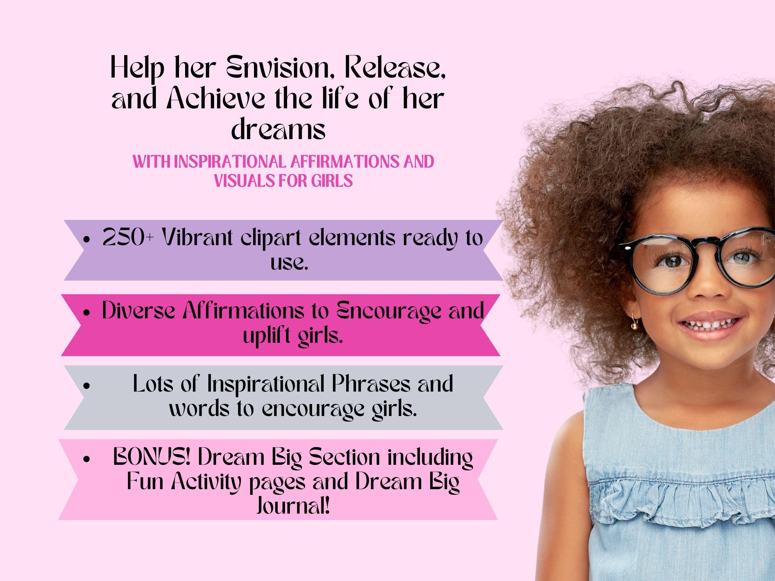 Vision Board Printables for Girls - 250+ Inspiring Images, Positive ...