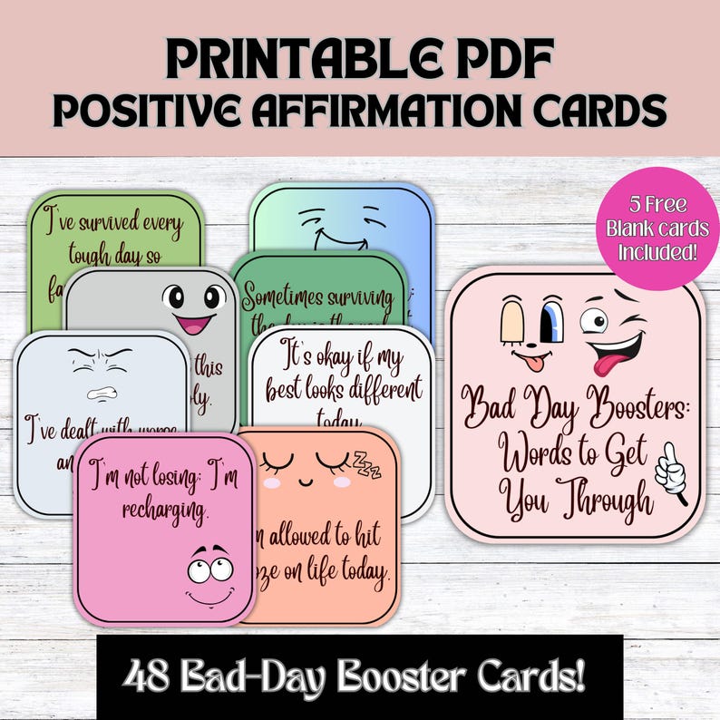 Empower Your Mind: Law of Attraction Affirmation Cards - Printable Deck ...