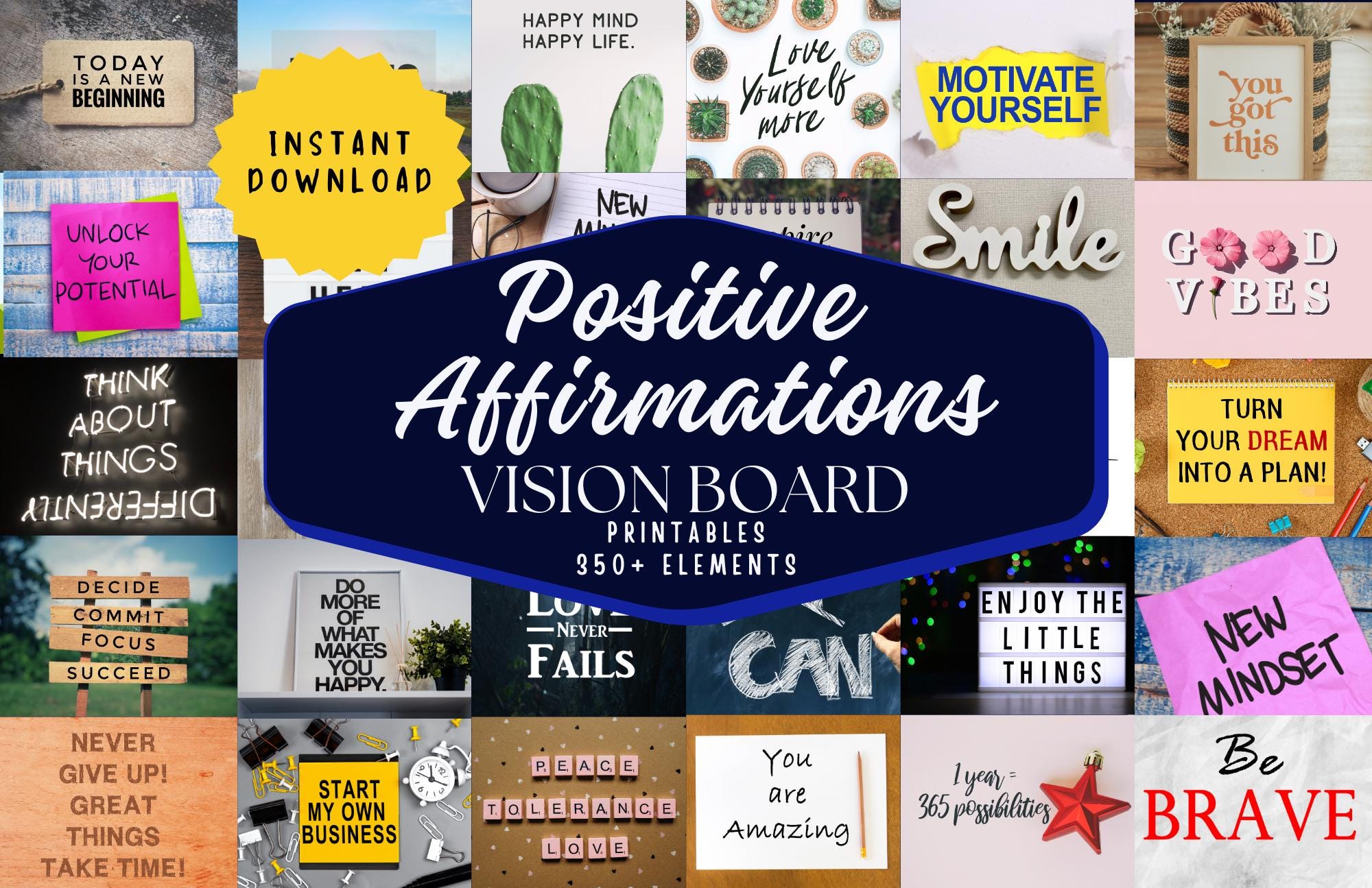 Empower Your Mind: 350 Inspiring Affirmation Printables for Vision ...
