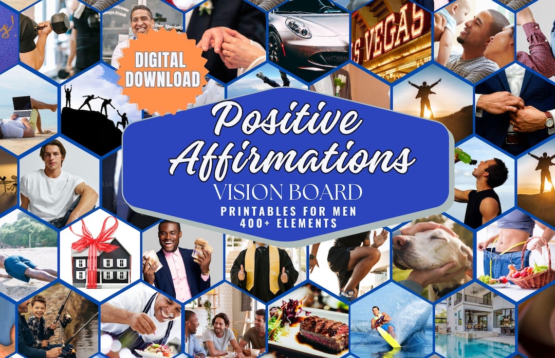 Vision Board Printables for Men - 400+ Inspiring Pictures, Words, and ...