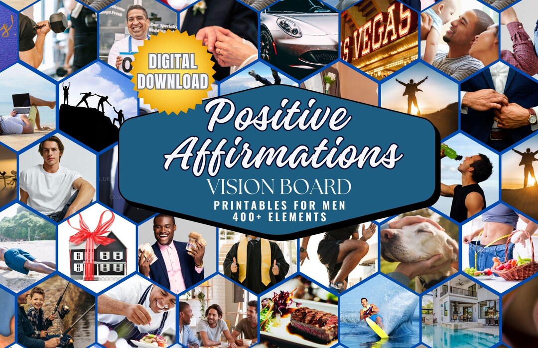 Vision Board Printables for Men - 400+ Inspiring Pictures, Words, and ...