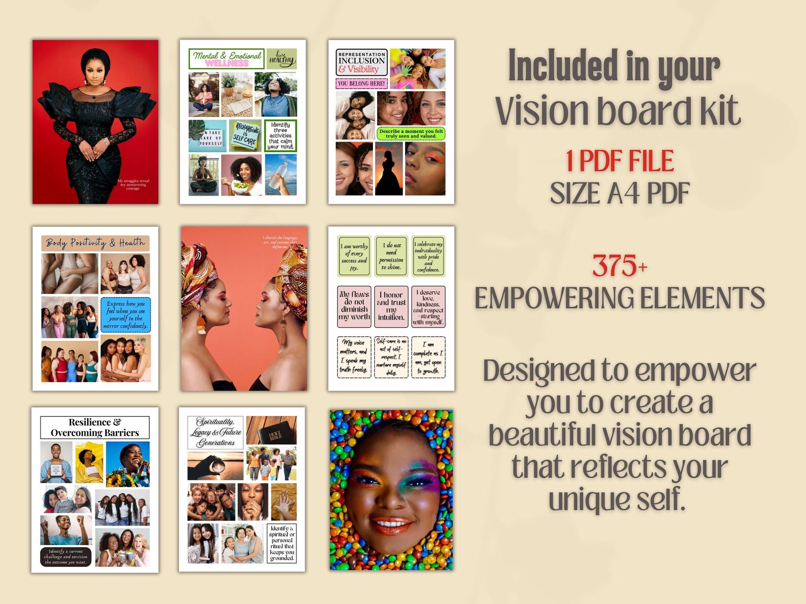 Vision Board Printables - With 375+ Powerful Pictures, Quotes, Words ...