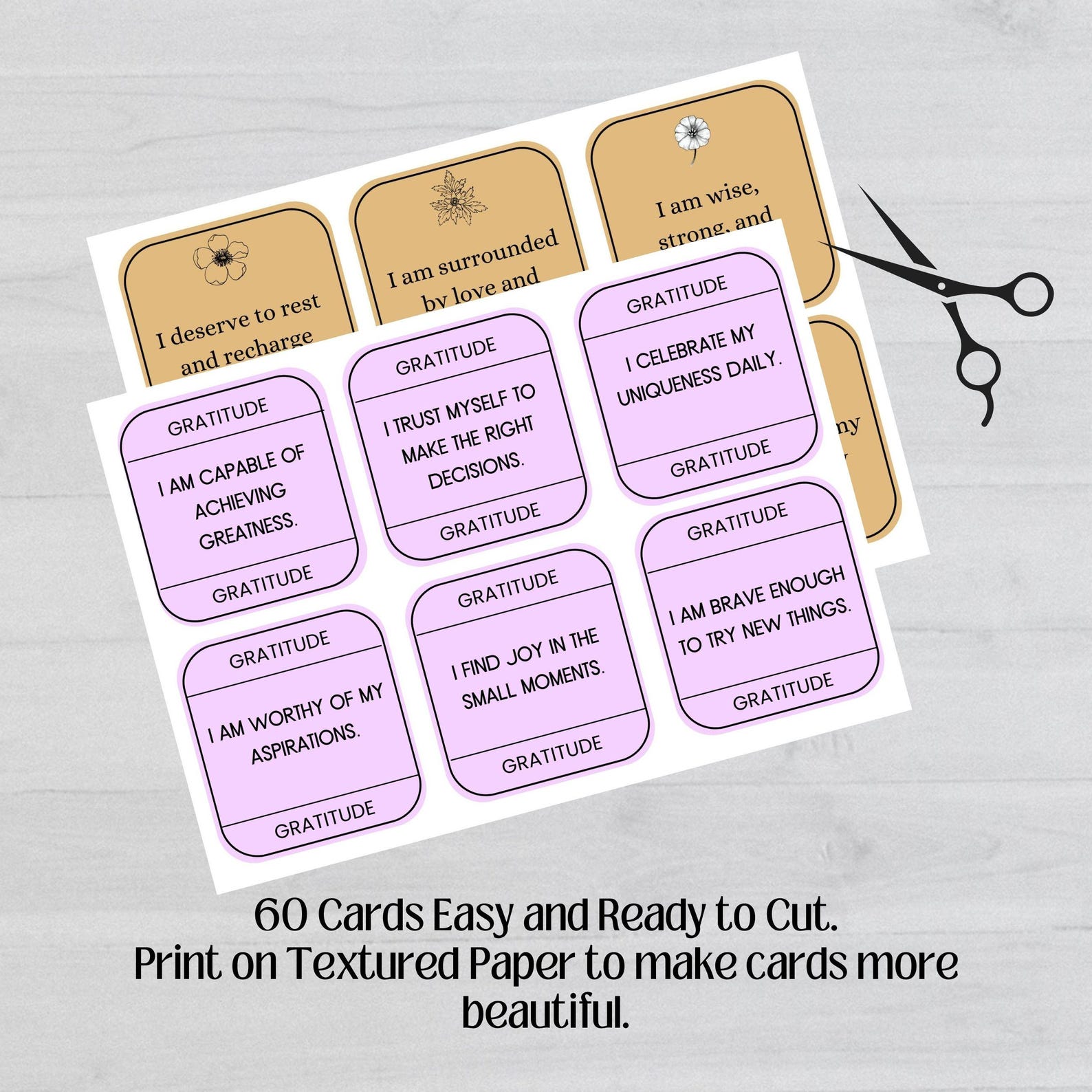 Boost Your Mood: Law of Attraction Cards Set - Printable Gratitude ...