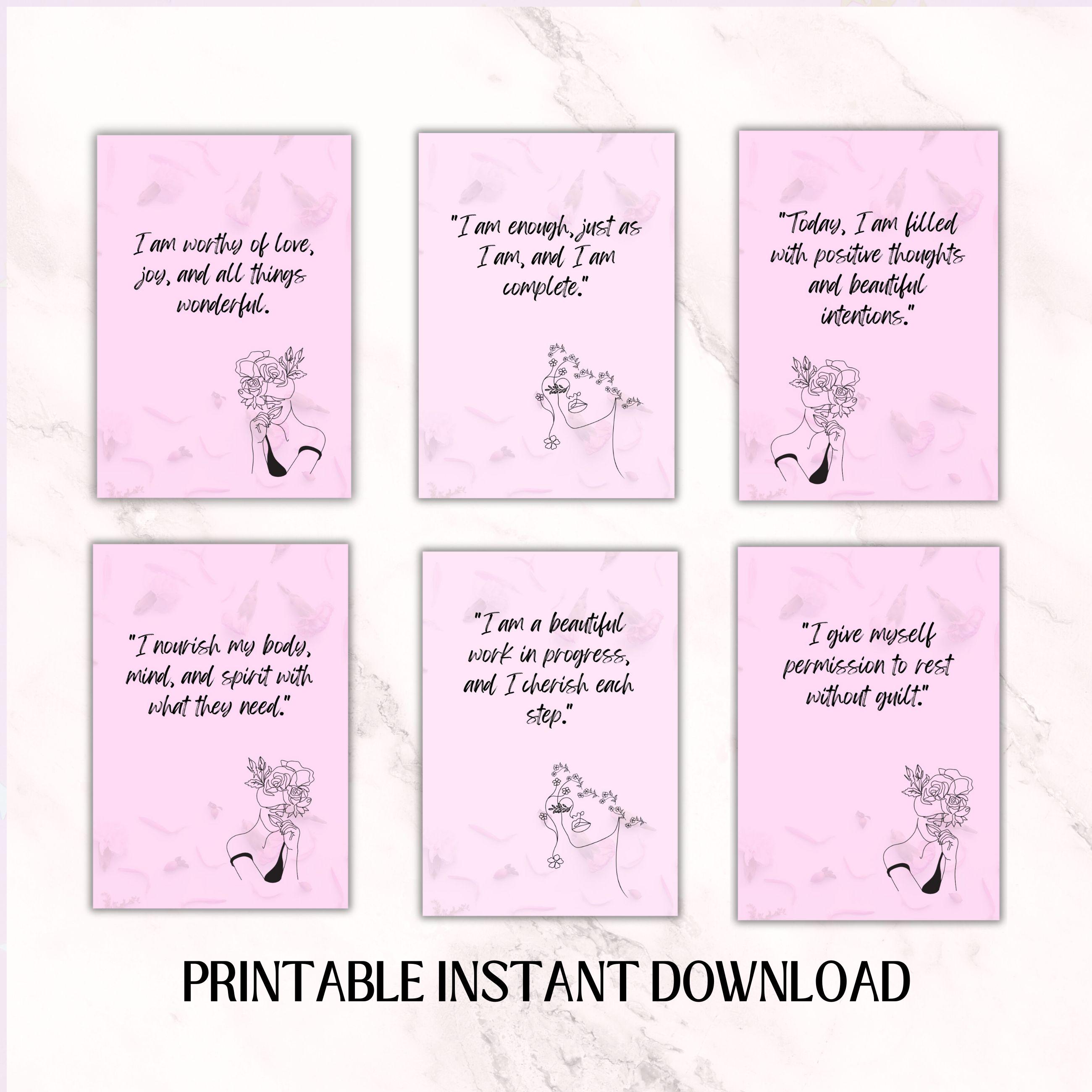 Positive Affirmation Card Deck, Vision Board Printables, Cards for Law ...