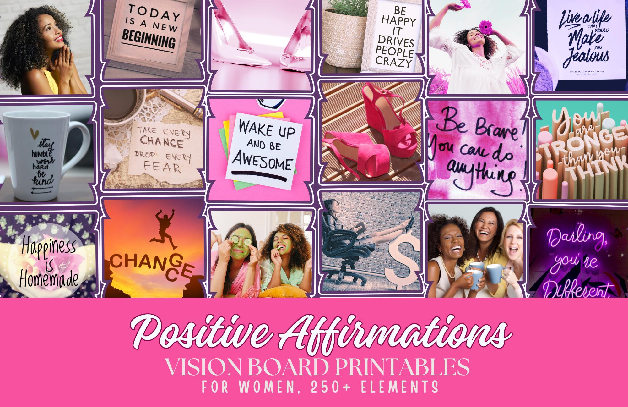 Vision Board Printables - With 250+ Powerful Pictures, Quotes, Words ...