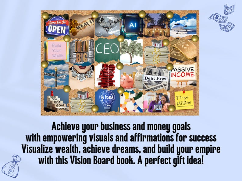 Ultimate Business & Money Vision Board Kit - 250 Printables for ...