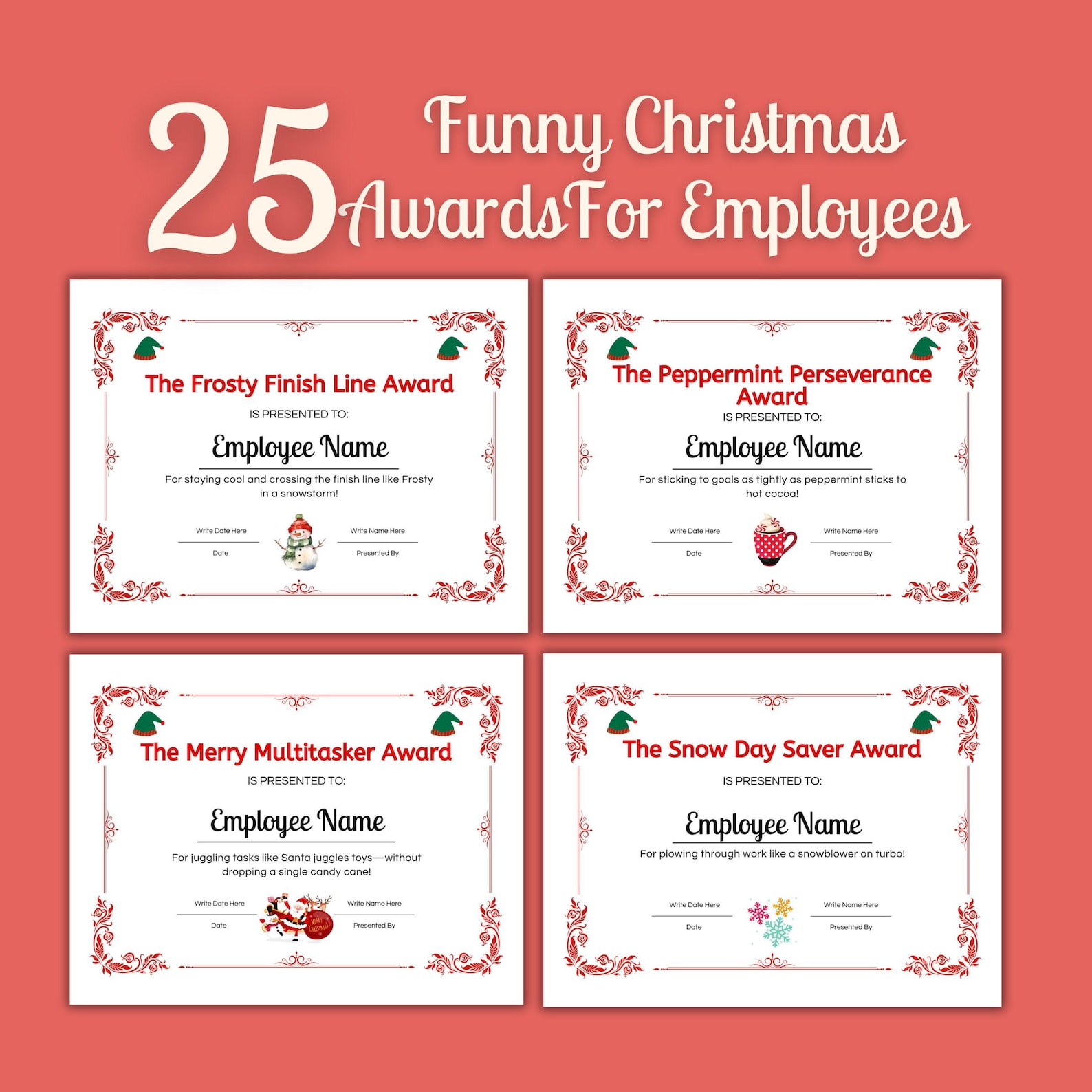 25 Funny Christmas Awards for Employees, Staff Appreciation Team ...