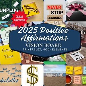 Manifest Your Goals: 2025 Vision Board Kit With 400 Images ...