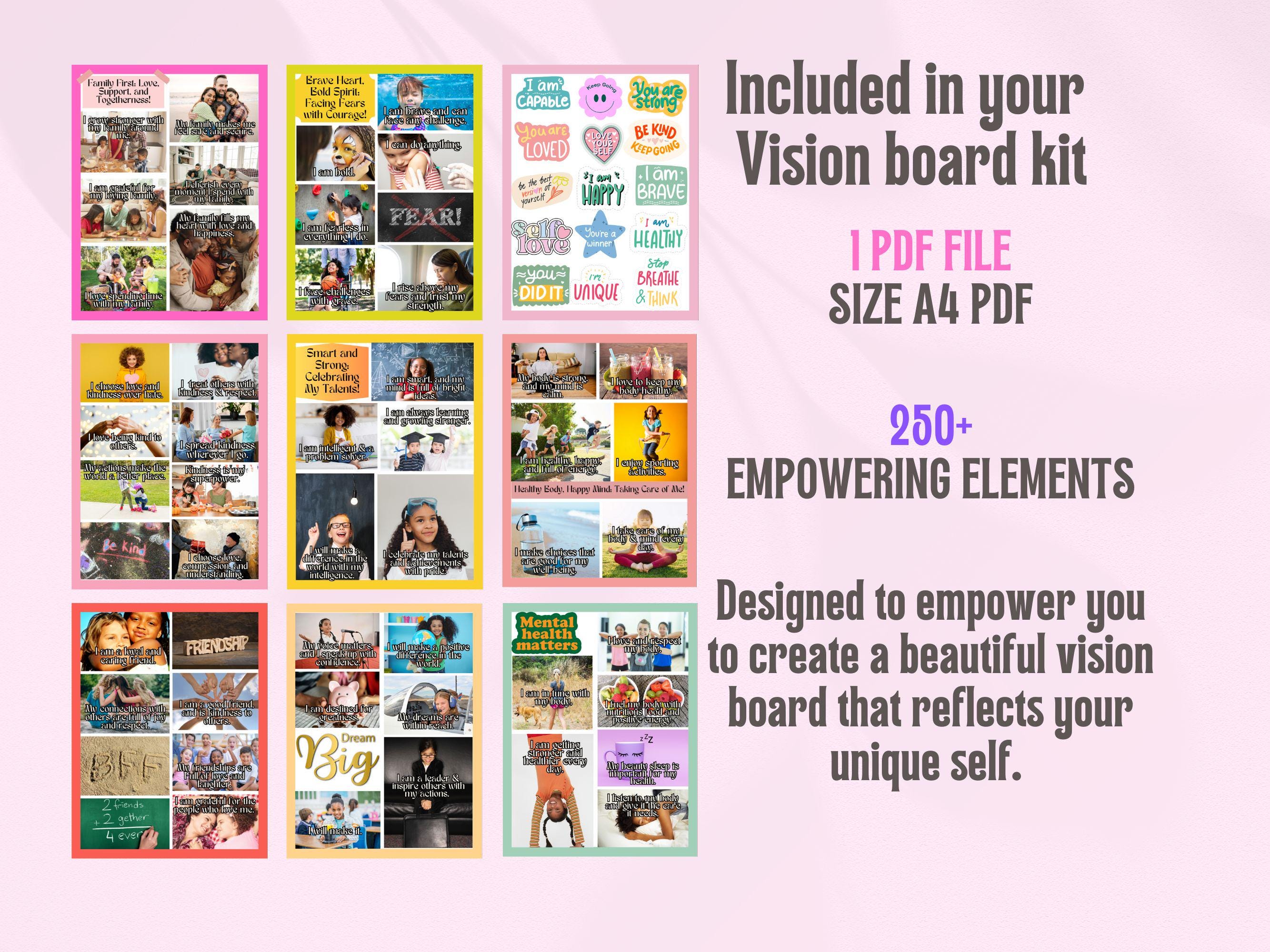 Vision Board Printables for Girls - 250+ Inspiring Images, Positive ...