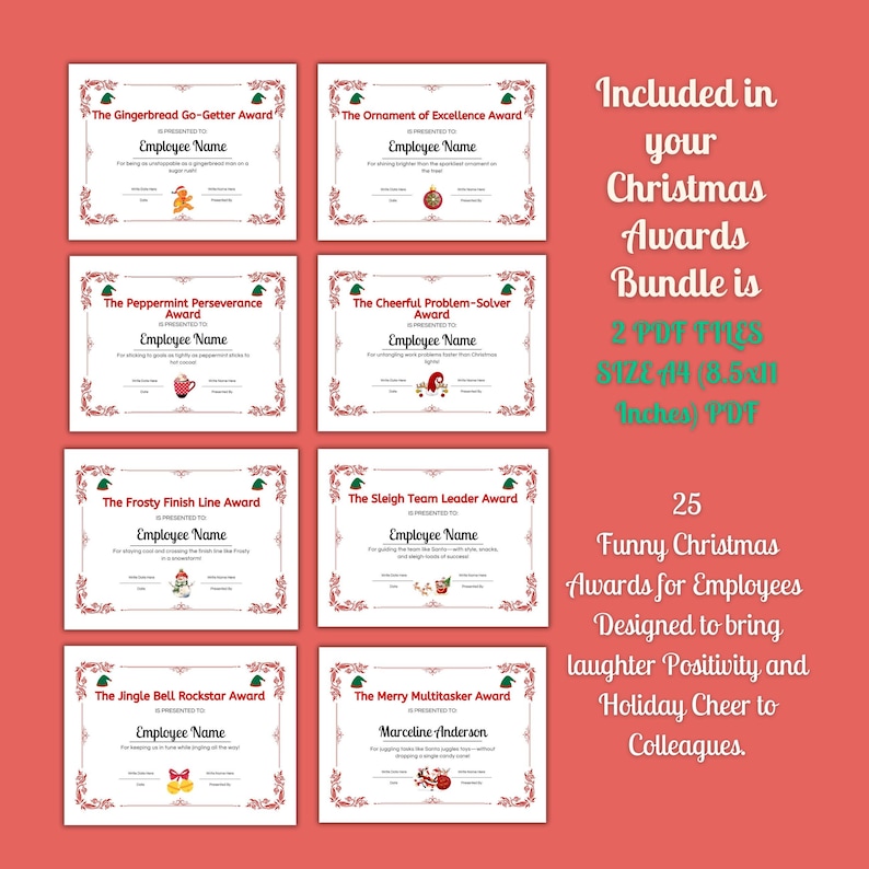 25 Funny Christmas Awards for Employees, Staff Appreciation Team ...