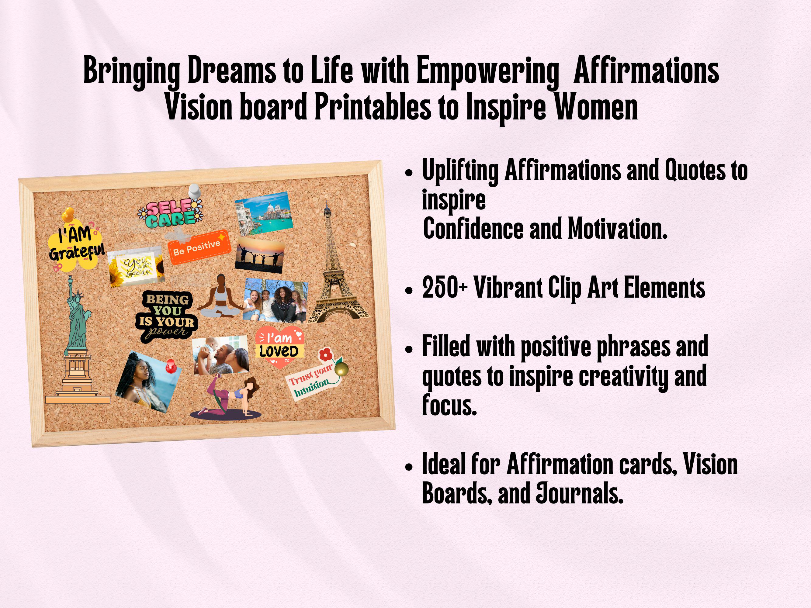 Vision Board Printables - With 250+ Powerful Pictures, Quotes, Words ...