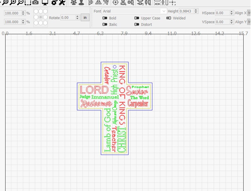 Names for Jesus Cross Ornament - Lightburn File Download - Etsy