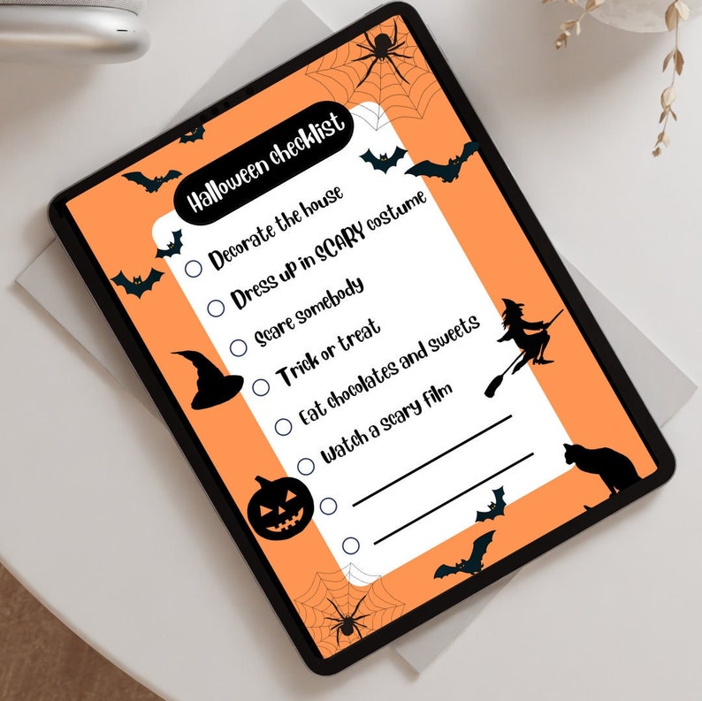 HALLOWEEN CHECKLIST- Halloween to Do List - Halloween Party Activity ...