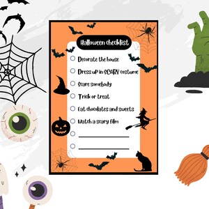 HALLOWEEN CHECKLIST Halloween to Do List Halloween Party Activity ...