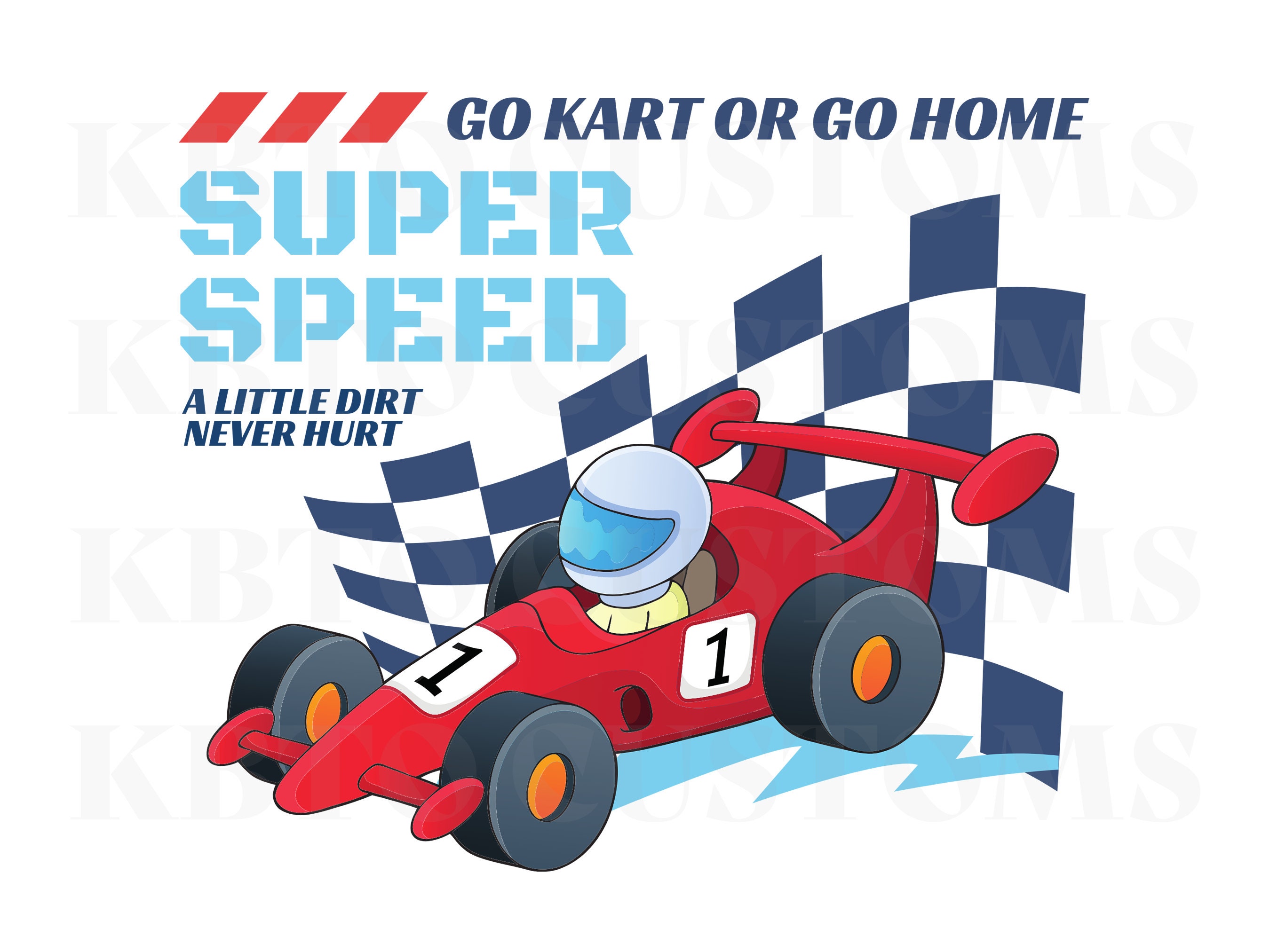 Super Speed Go Kart Racing Art PNG SVG Sublimation DTF Prints - Etsy