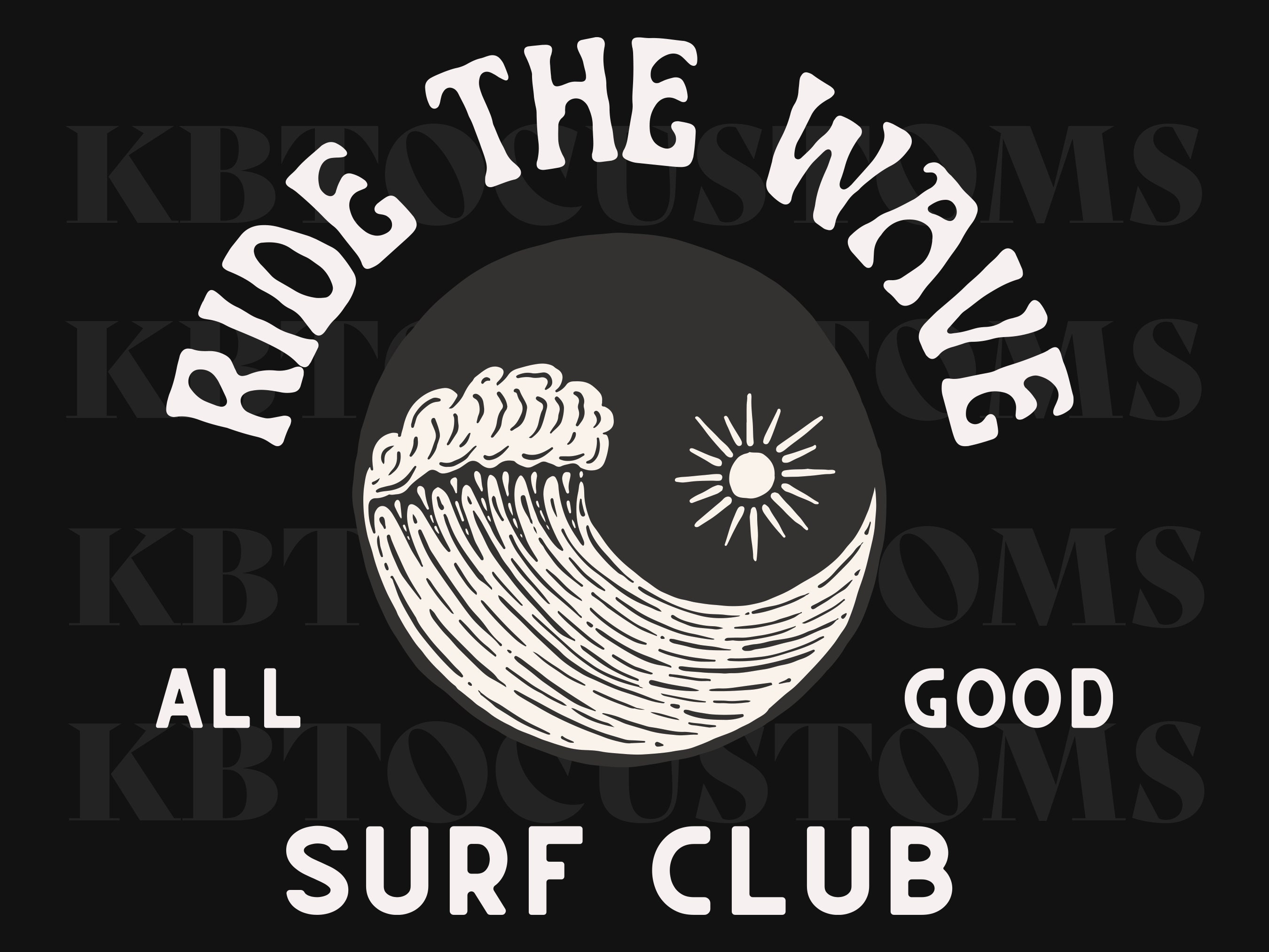 Ride the Wave PNG SVG - Etsy