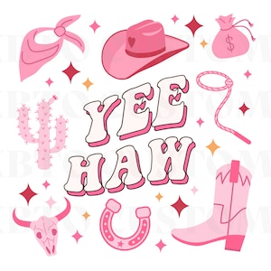 Western Cowgirl Yee Haw Art PNG SVG Sublimation DTF Prints - Etsy