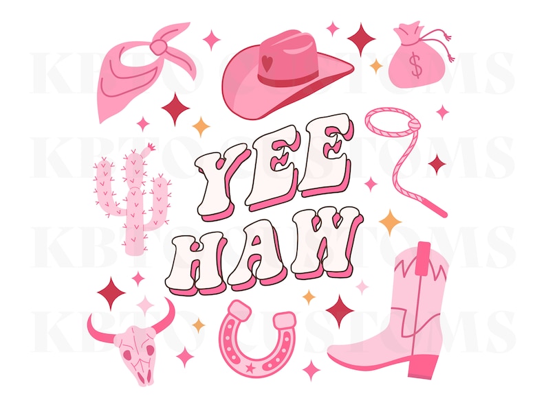 Western Cowgirl Yee Haw Art PNG SVG Sublimation DTF Prints - Etsy