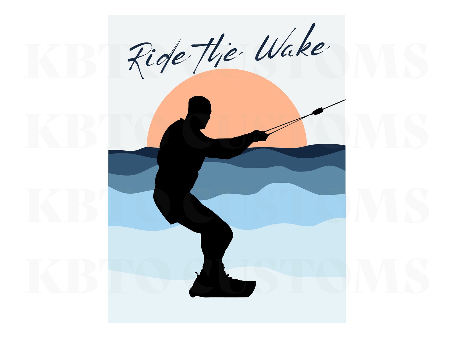 Ride the Wake Wakeboarding Lake Art PNG SVG Sublimation DTF Prints - Etsy