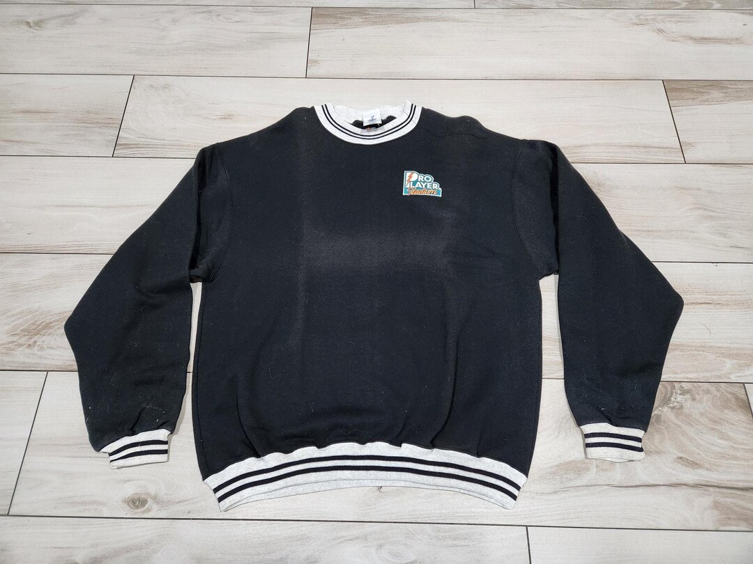 Mens Vintage Pro Player Stadium Miami Dolphins Crew Neck Black Size XL ...