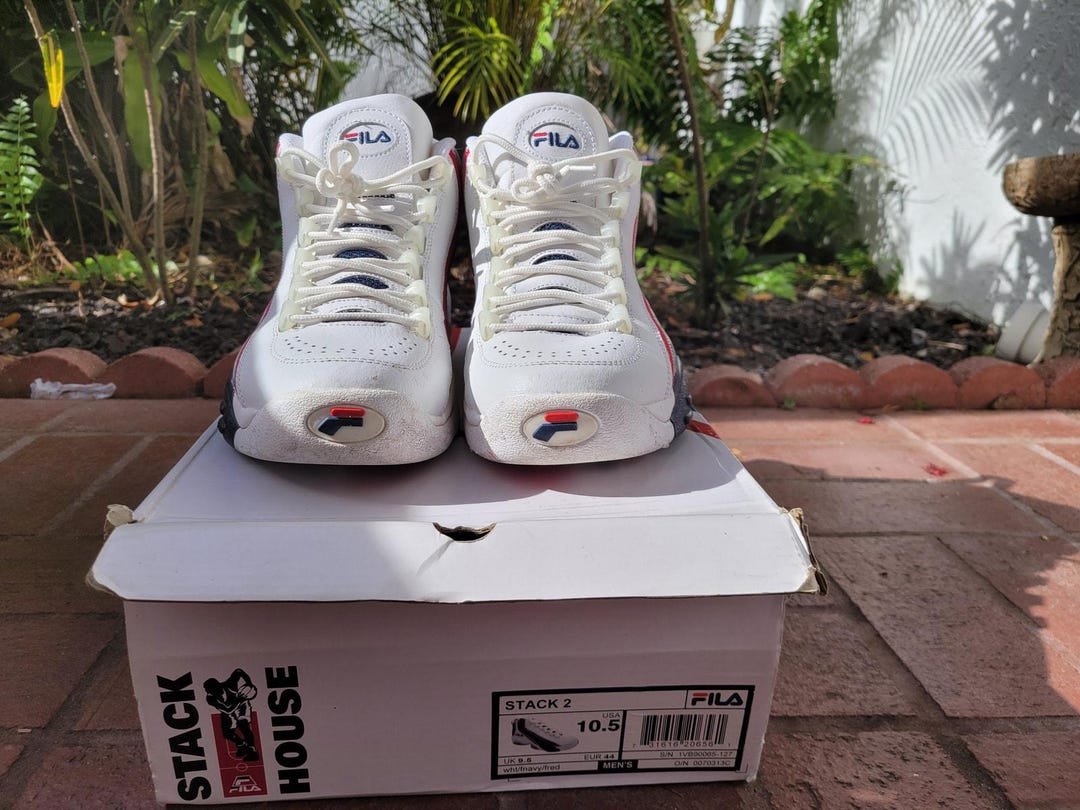 Men's Fila Stackhouse Retro OG Color Way White Red Blue Sneaker Size 10 ...