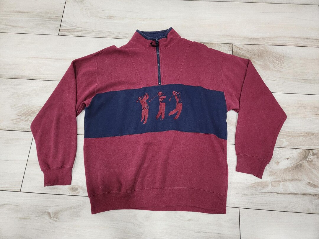 Vintage Bugle Boy Jacket Mens L 1/4 Zip Pullover Retro - Etsy