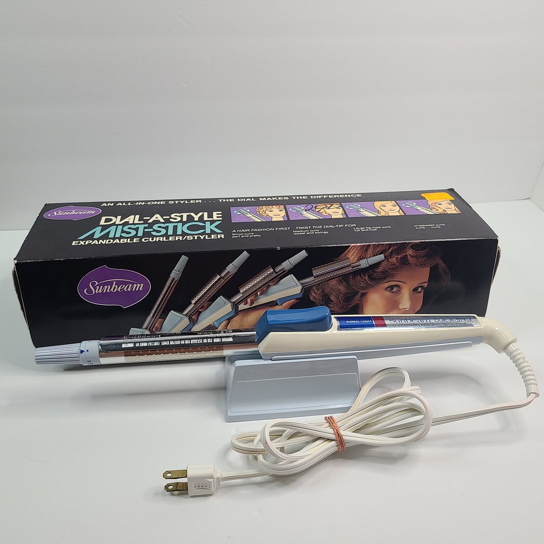 Vintage Sunbeam Dial-a-style Mist-stick Expandable Curler, Styler ...