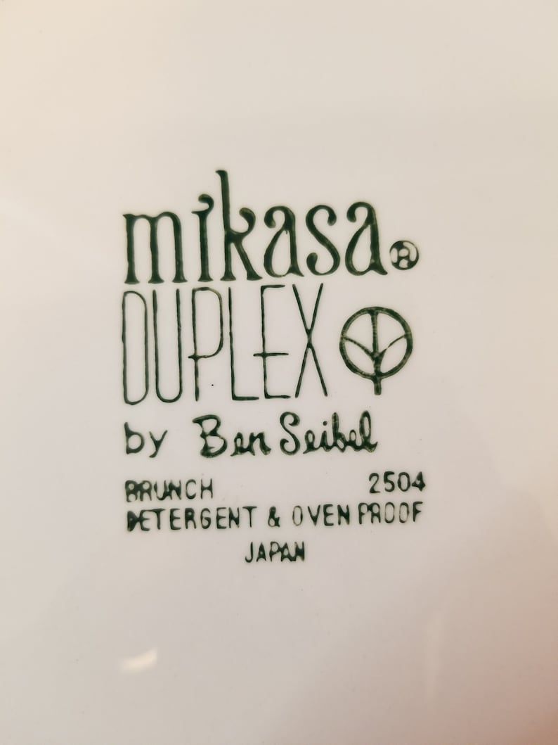 Vintage Mikasa Duplex by Ben Seibel Brunch Plate, Platter, 2504, Japan - Etsy