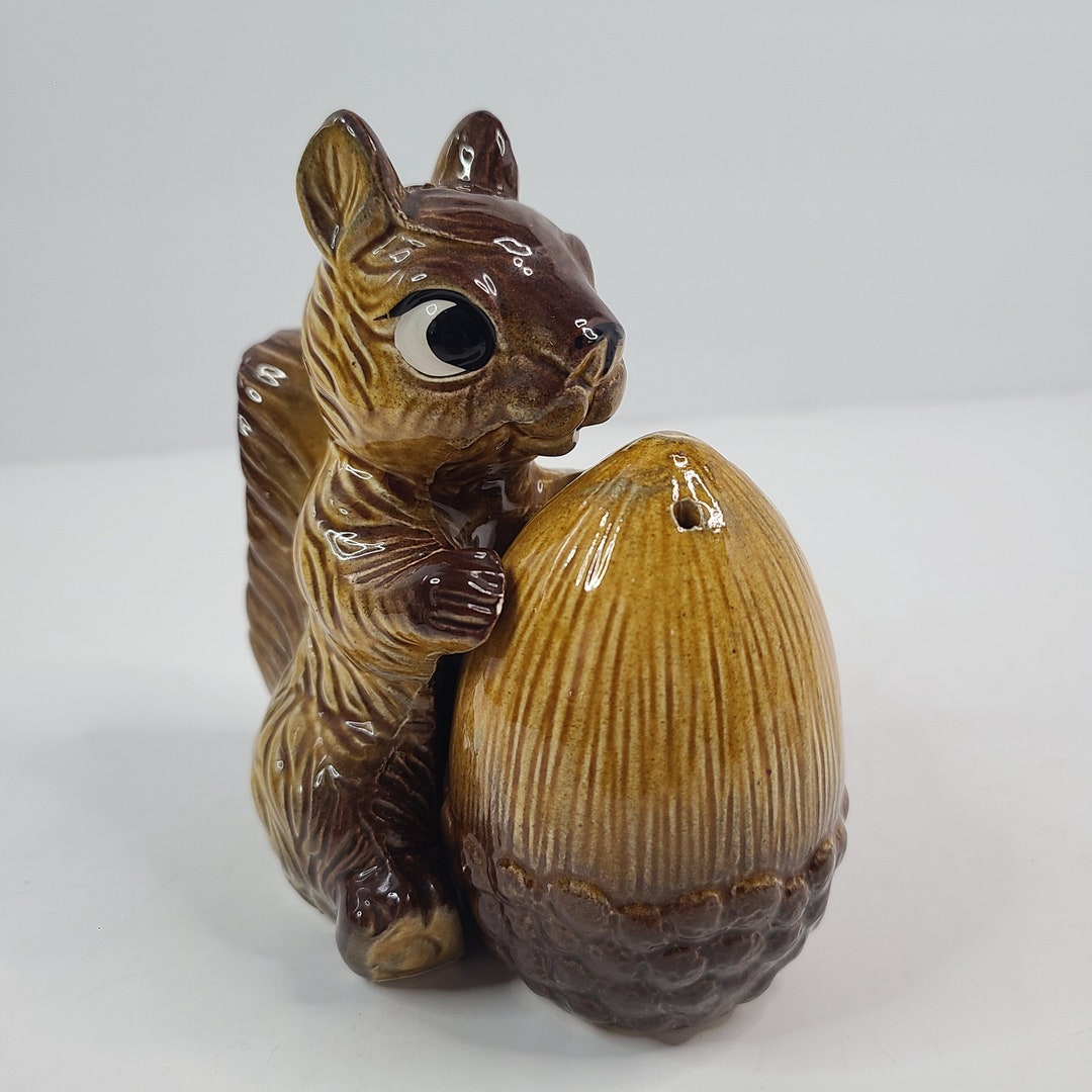 Vintage Salt & Pepper Shakers, Squirrel and Nut, Made in Japan, Kitschy ...