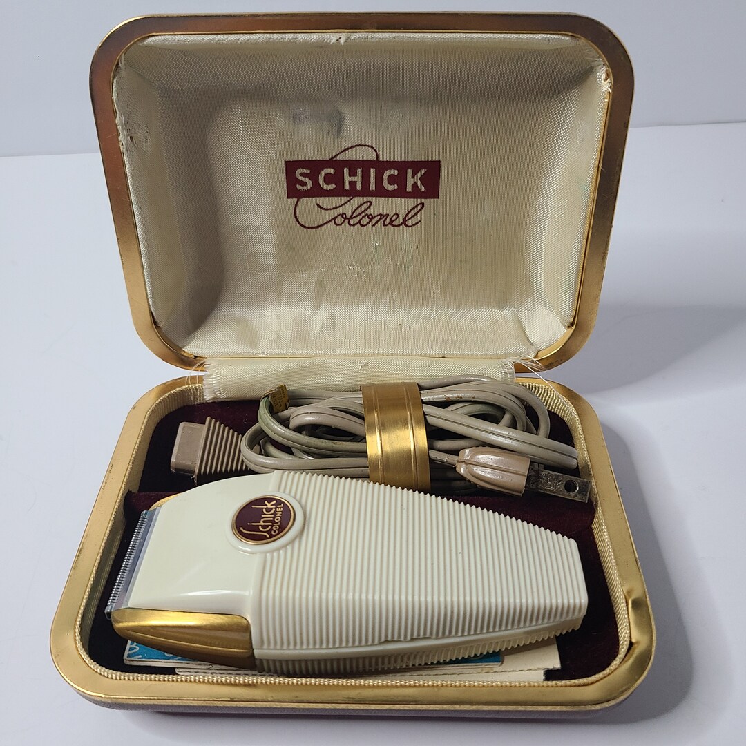 Vintage Men's Electric Razor Schick Colonel Hard Side - Etsy